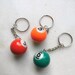 Pool Ball 8 Ball Keychain, Lucky Bag Purse Charm, Magic Keyring, Solids ...
