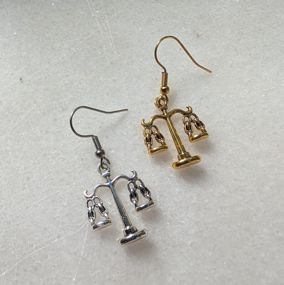 Temida Scales Earrings, Symbol of Justice, Law Student Gift, Legal ...