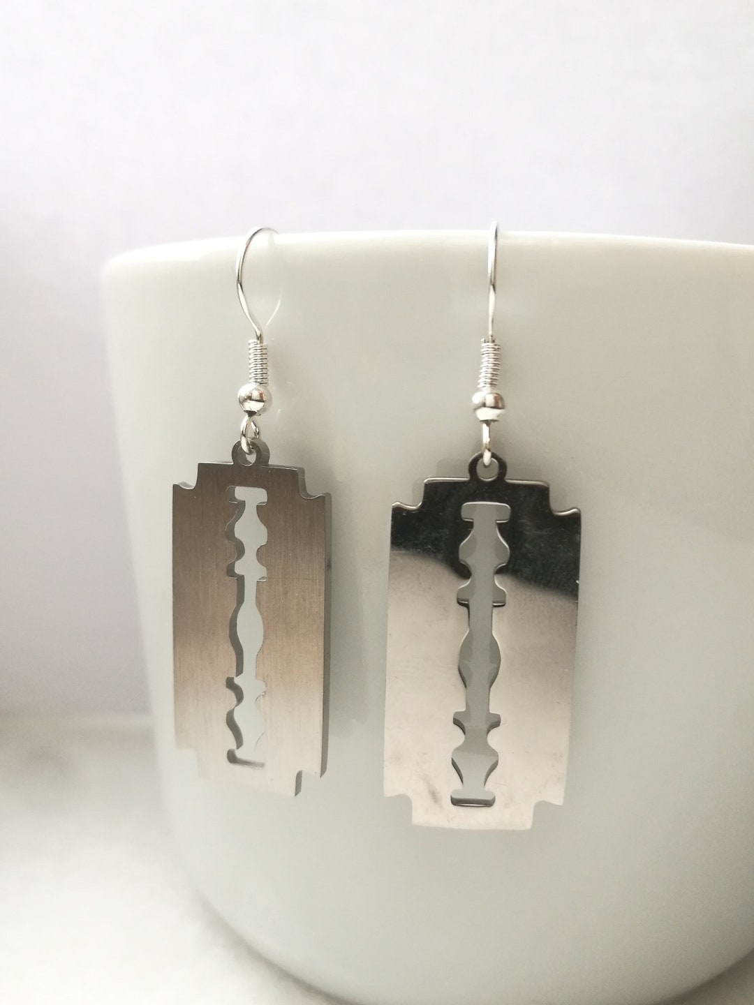 Razor Blade Emo Earrings, Punk Goth Alt Earrings, Grunge Alternative ...