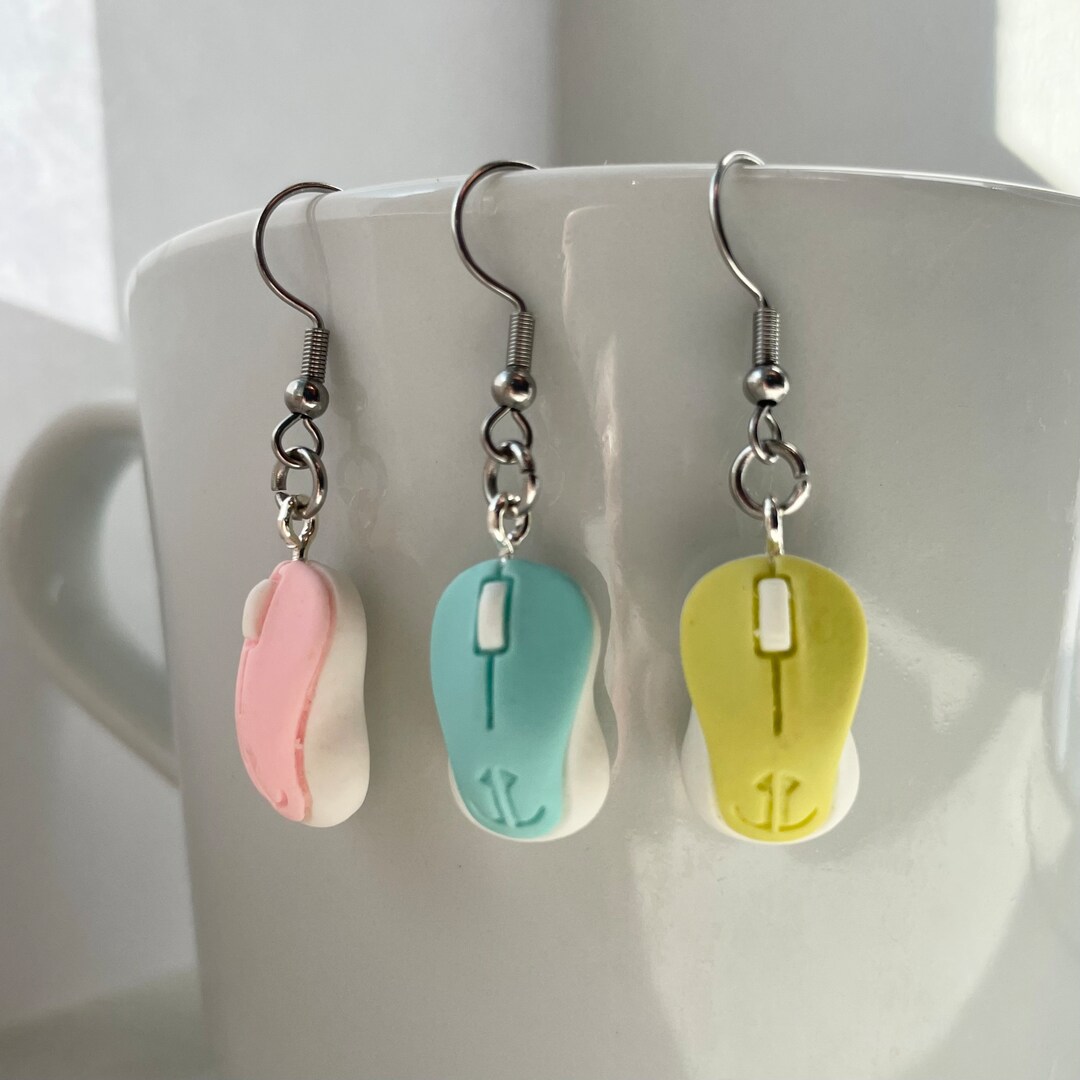 Computer Mouse Science Earrings, Nerdy Student Girl Jewelry, Tech ...