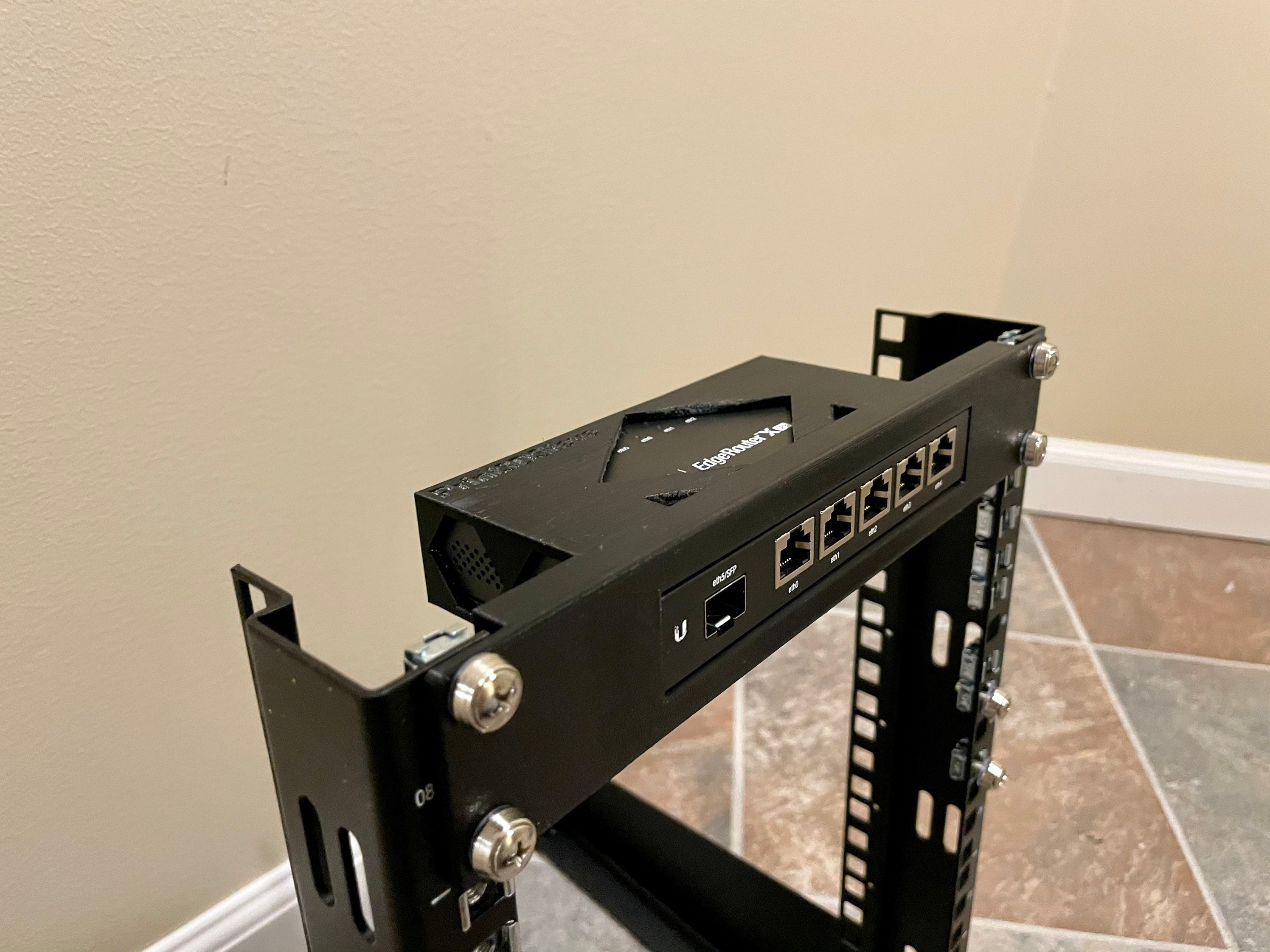 Ubiquiti EdgeRouter X SFP 10in Half Rack 1U Mount | Etsy