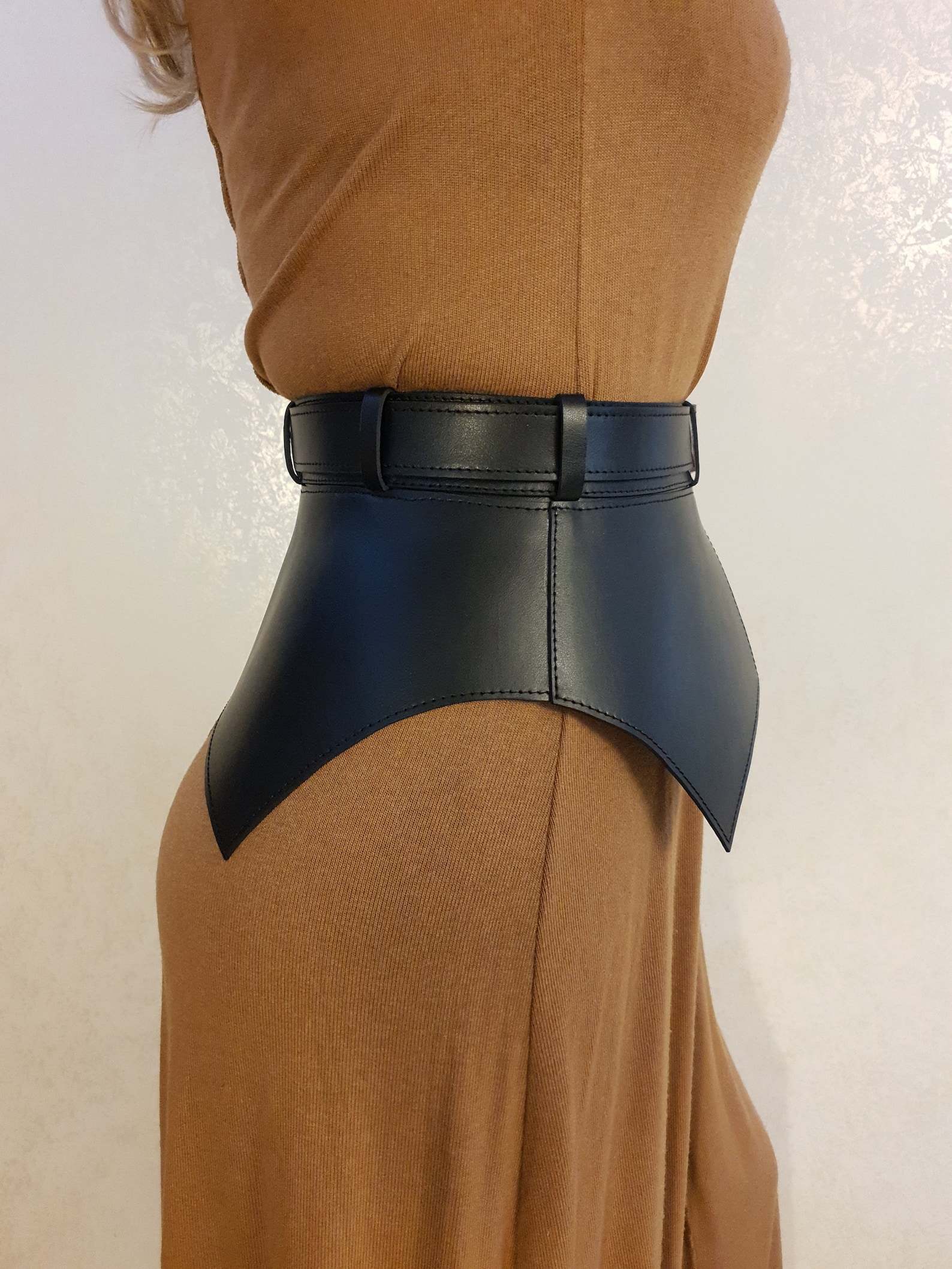 Leather Basque Belt, Leather Peplum Belt, Leather Belt Women, Corset ...
