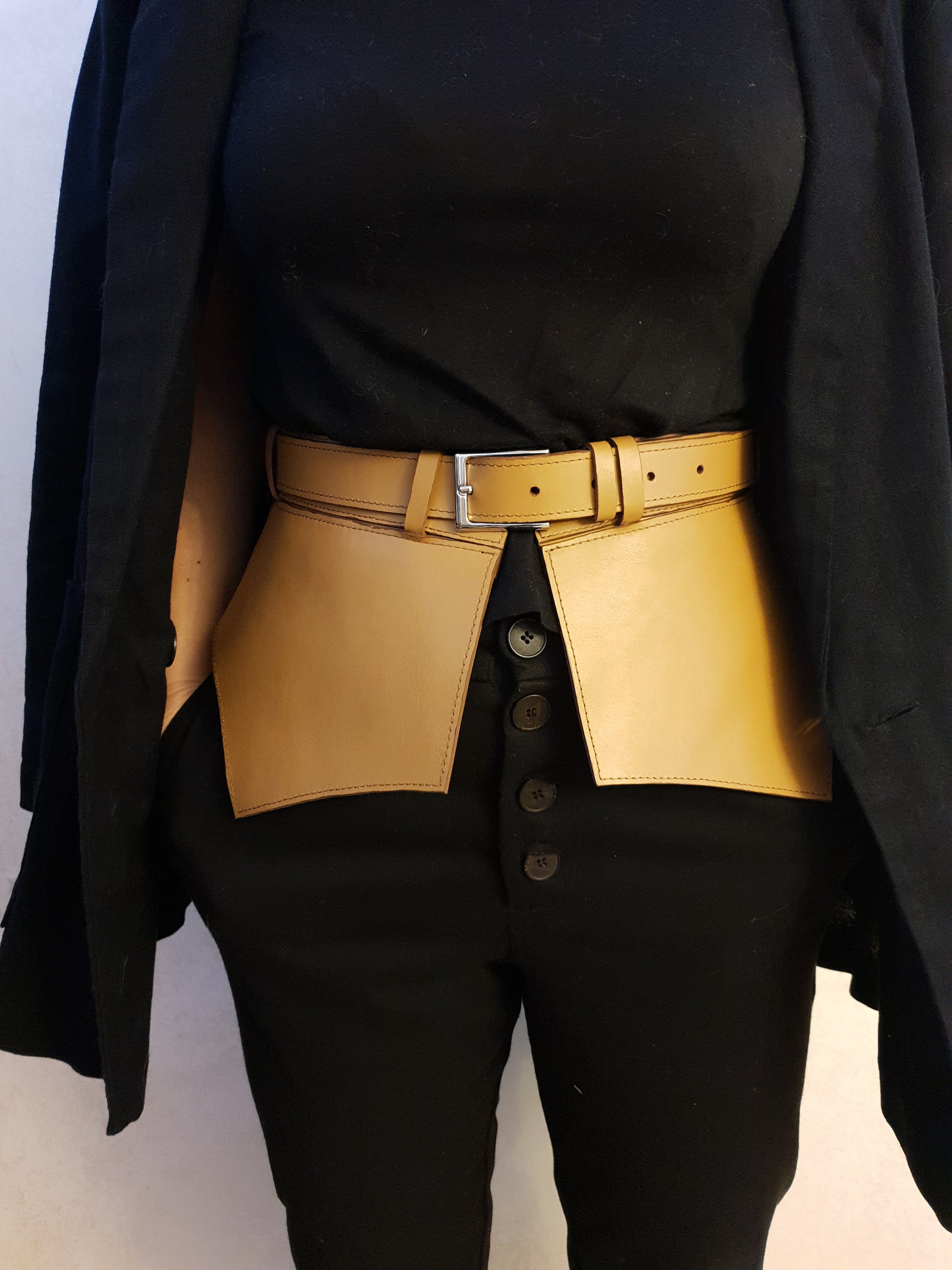 Leather Basque Belt Leather Peplum Belt Leather Belt Women - Etsy