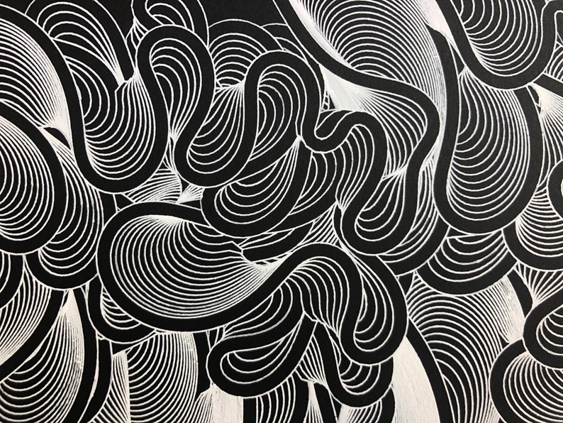 Meander Art 20 - Abstract Modern Wall Art, Generative Art; Limited ...