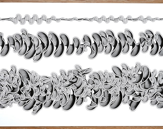 Meander Art 2 - Abstract Modern Wall Art, Generative Art; Limited ...