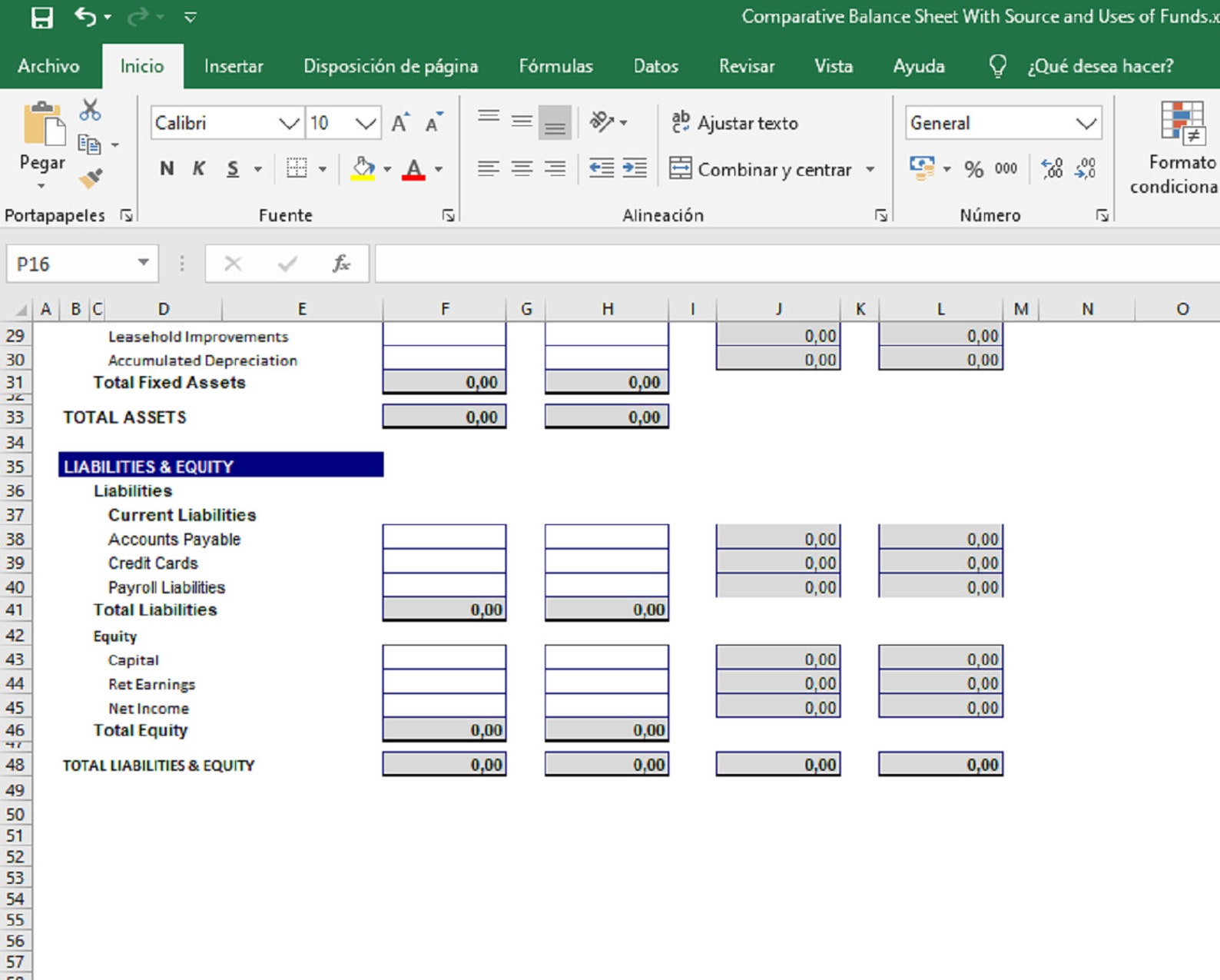 Sources And Uses Excel Template Sources And Uses Excel Template
