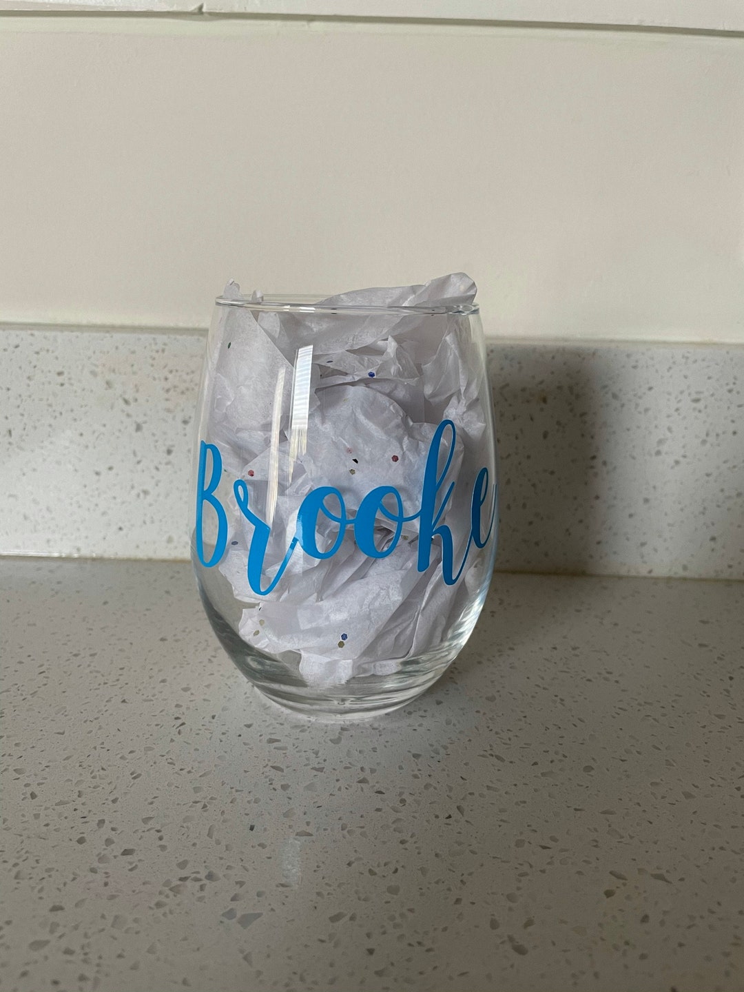Custom Stemless Wine Glass - Etsy