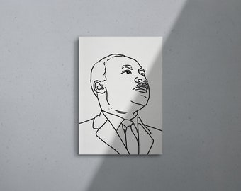 Martin Luther King Drawing - Etsy