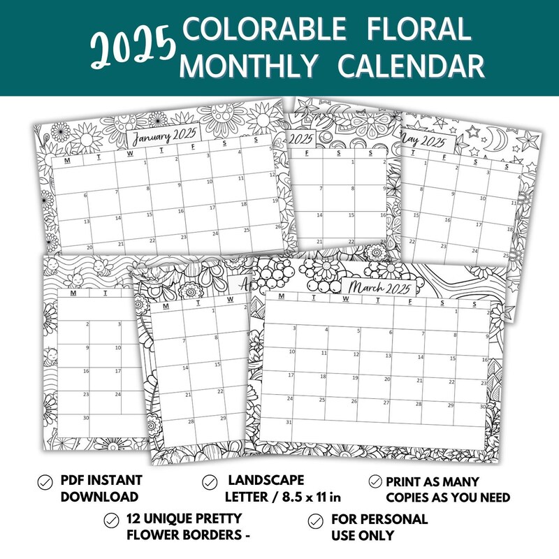 Flower Calendar - Etsy