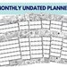 Undated Monthly Butterfly Coloring Planner PDF Printable - Etsy