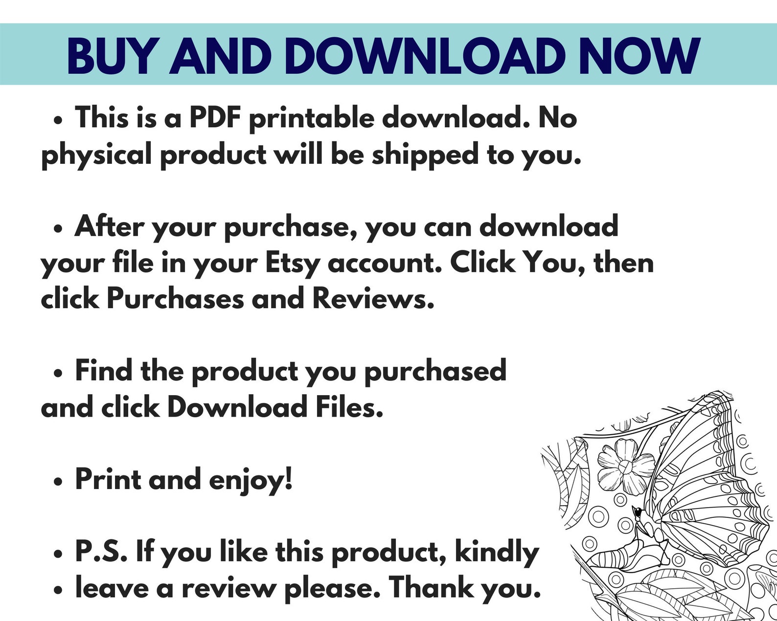 Undated Monthly Butterfly Coloring Planner PDF Printable, Butterflies ...