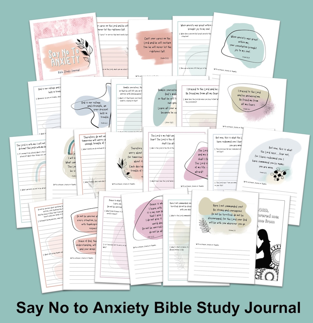 Anxiety Bible Study Journal With Guided Prompts (PDF Printable) - Etsy