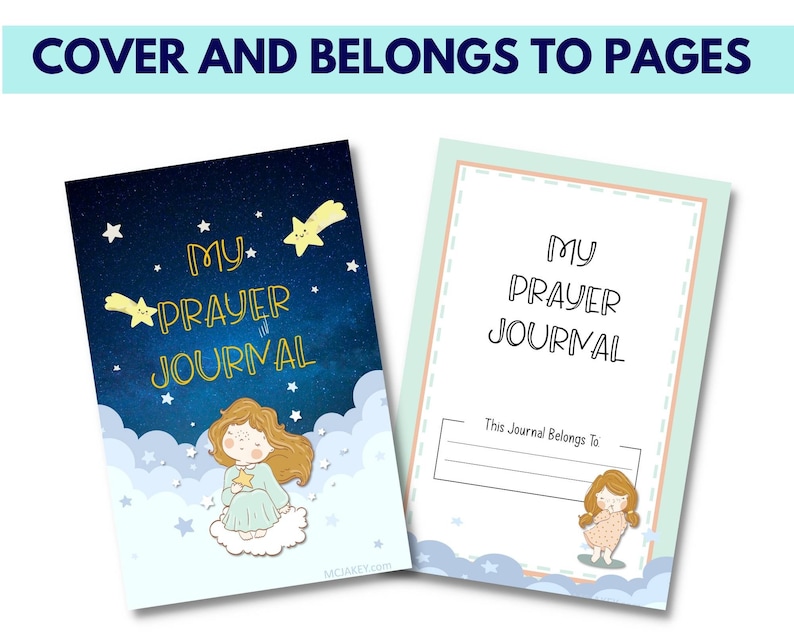 Printable Cute Prayer Journal for Kids, 8.5 in X 11 in PDF, With Happy ...