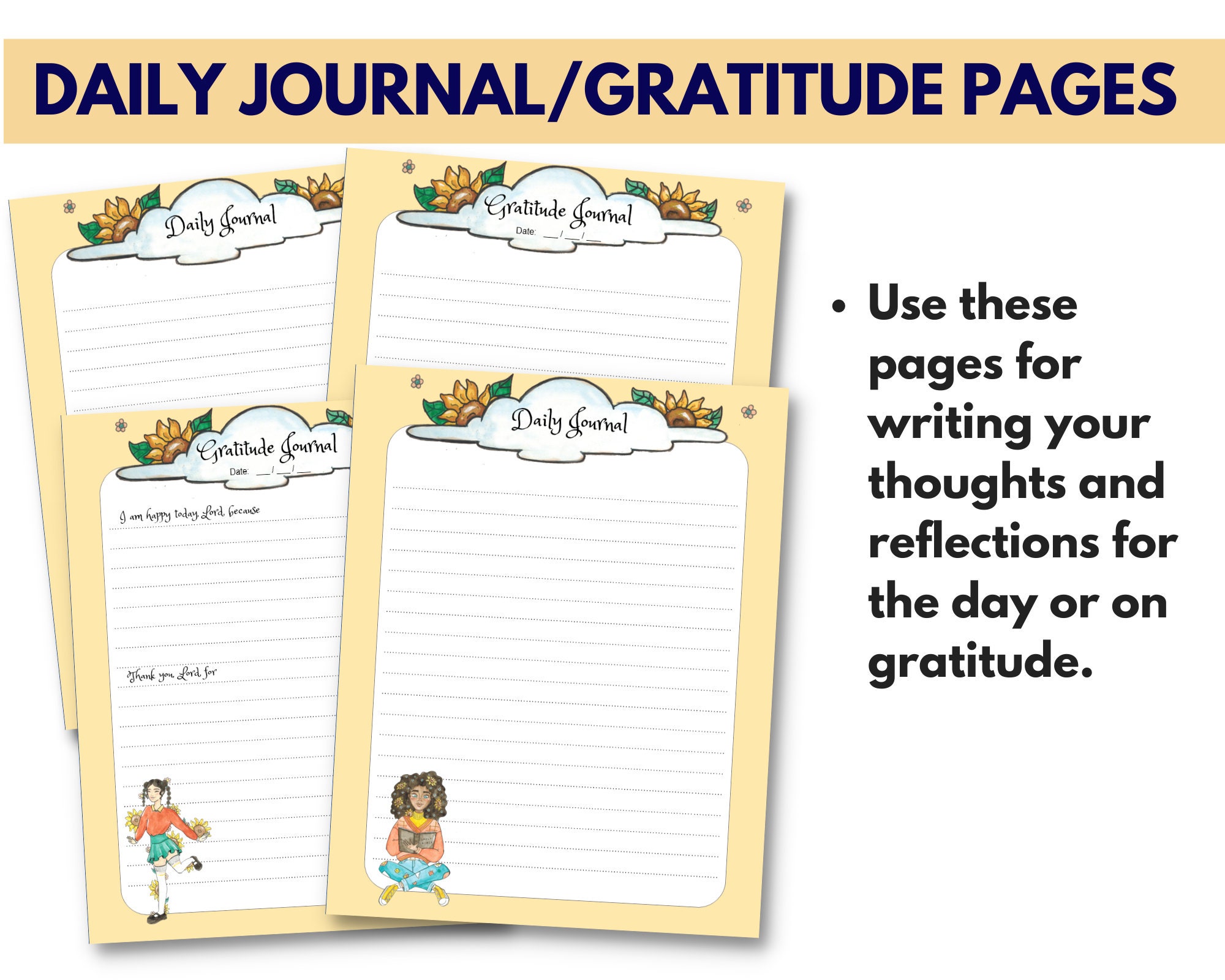 30-days Faith Journal PDF Printable, Weekly Planner, Sermon Notes ...