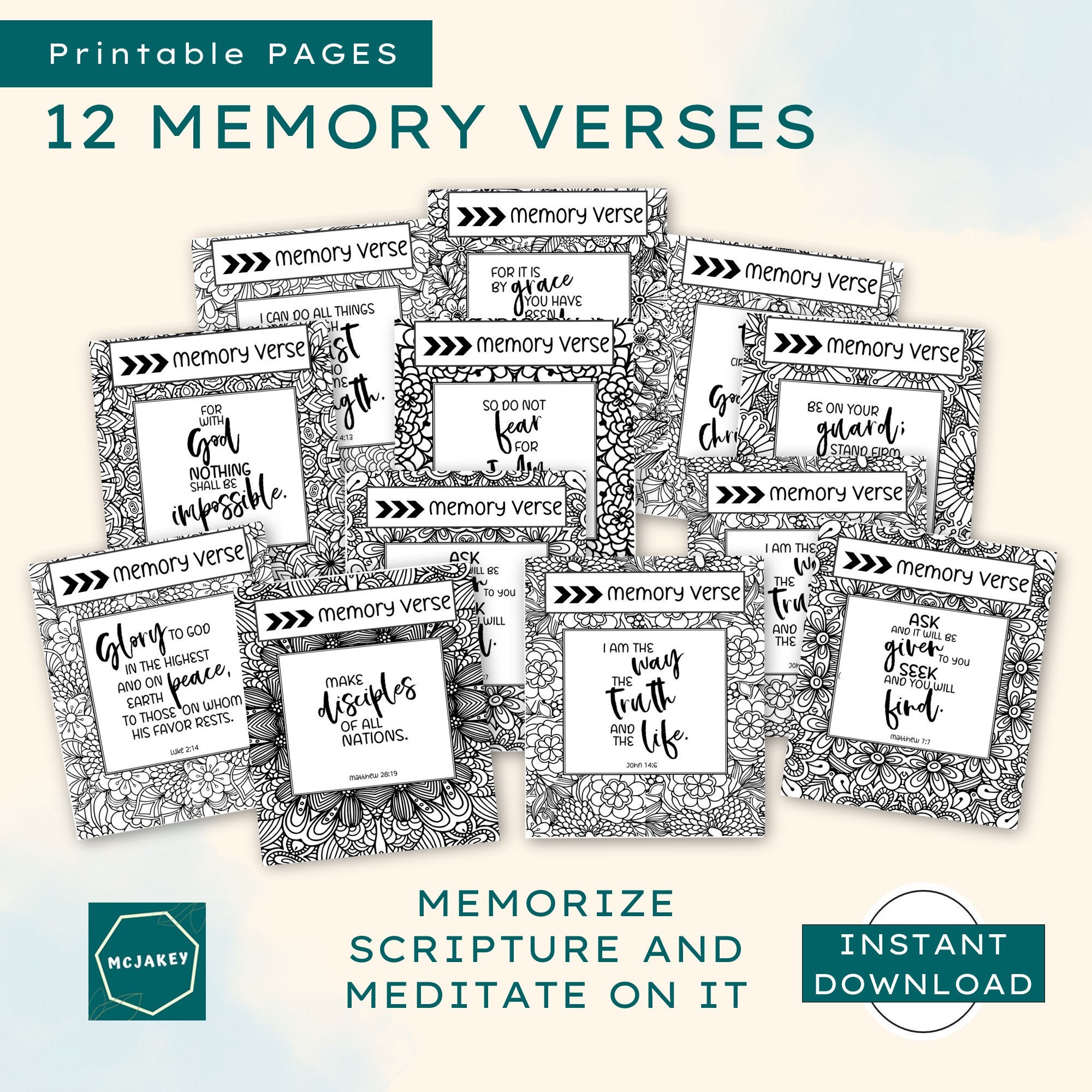 Printable Floral Coloring Planner, Undated Monthly, Goal Planner, Bible ...