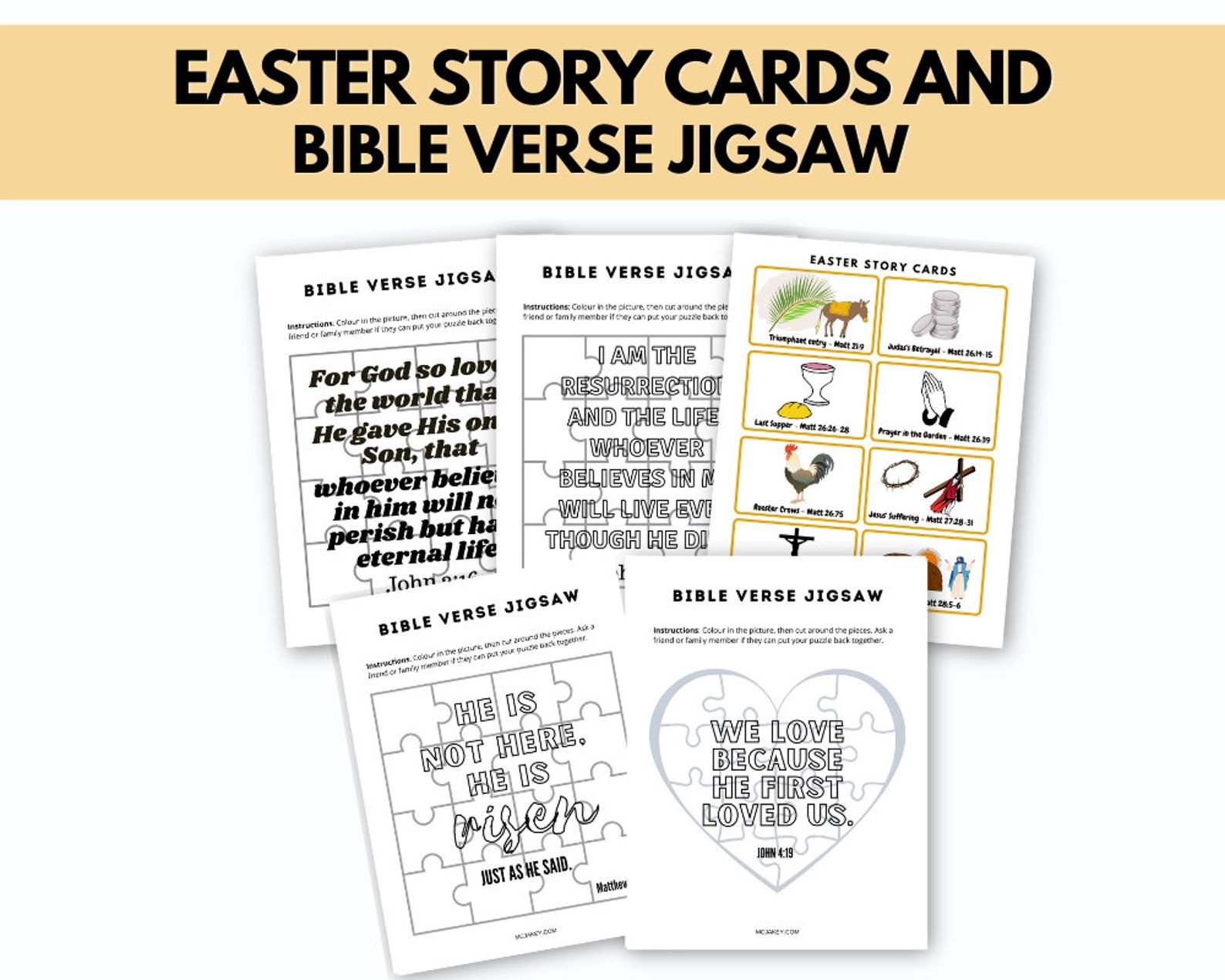 Christian Family Easter Activity Sheets, PDF, Printable, Instant ...