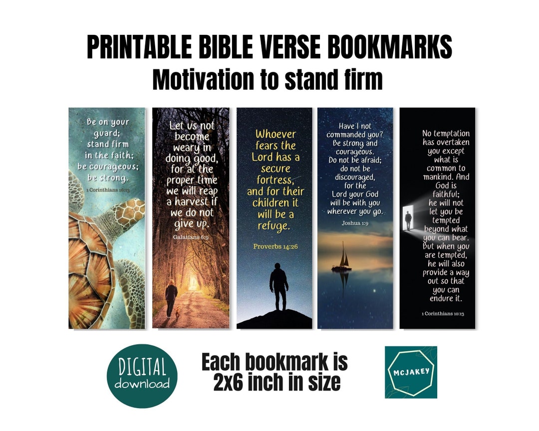 Printable Bible Verse Bookmarks: Encouragement Gift (PDF Instant ...