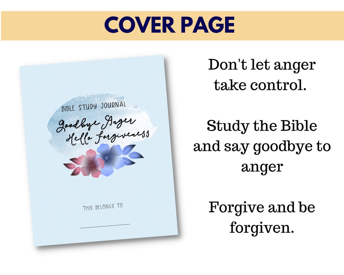Anger Management Bible Study Journal PDF Printable, Anger Bible Verse ...
