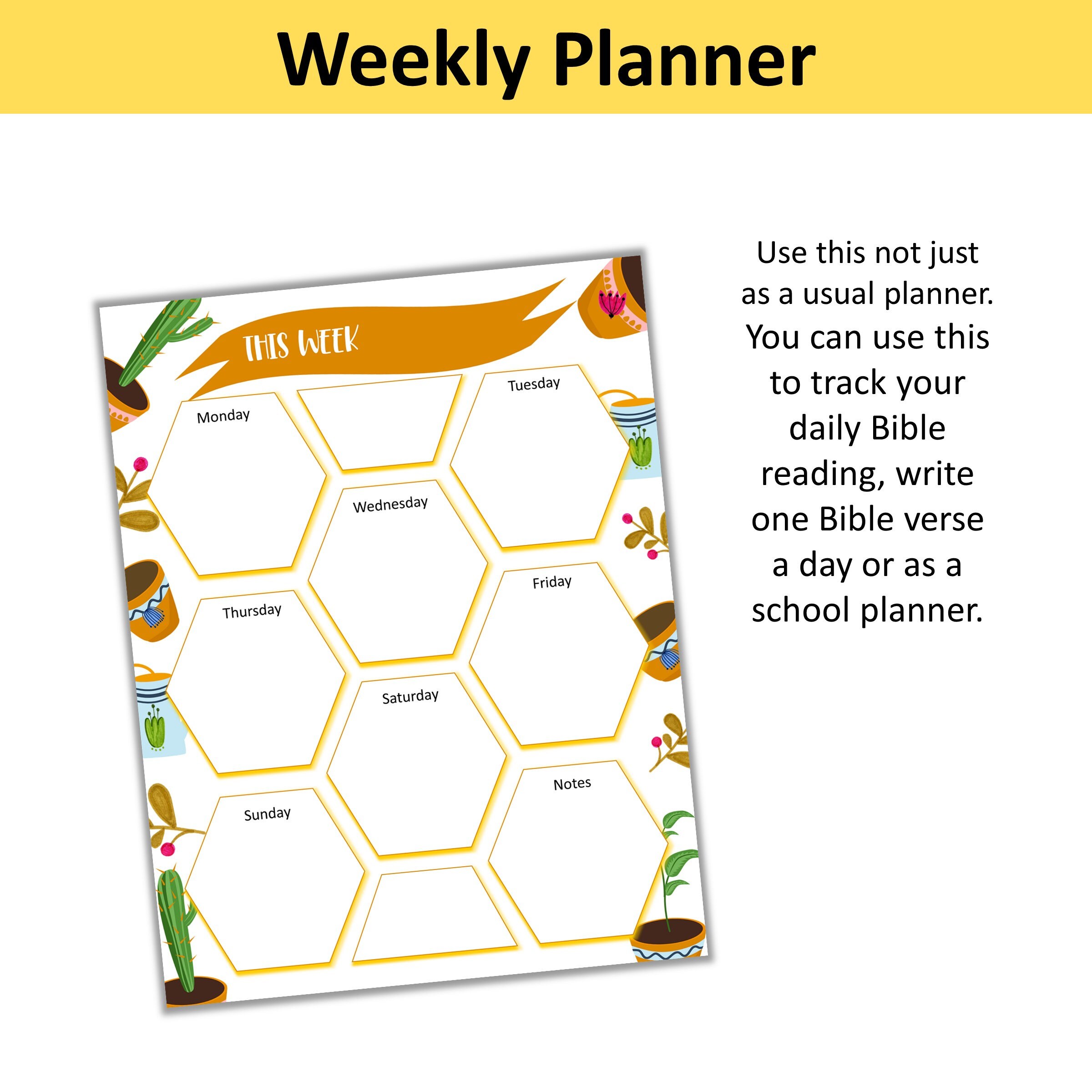 Printable Christian Planner and Bible Study Journal, Sermon Notes ...