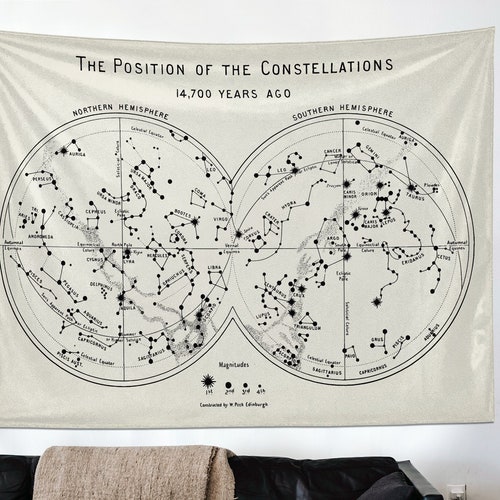Position of the Constellations Tapestry Astronomy Map - Etsy