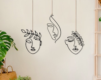 Metal Faces Wall Art - Etsy