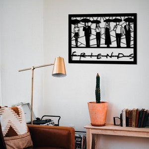 Friends Metal Wall Decor, Friends Metal Poster, Monica, Rachel, Phoebe ...
