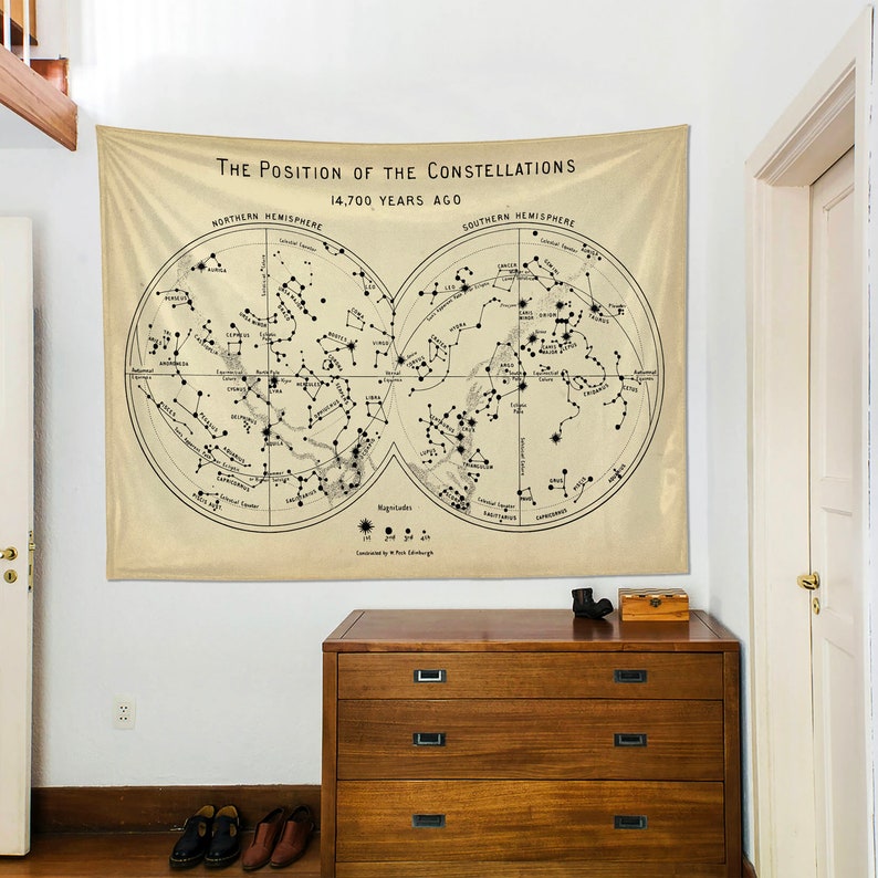 Position of the Constellations Tapestry Astronomy Map - Etsy