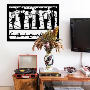 Friends Metal Wall Decor, Friends Metal Poster, Monica, Rachel, Phoebe ...