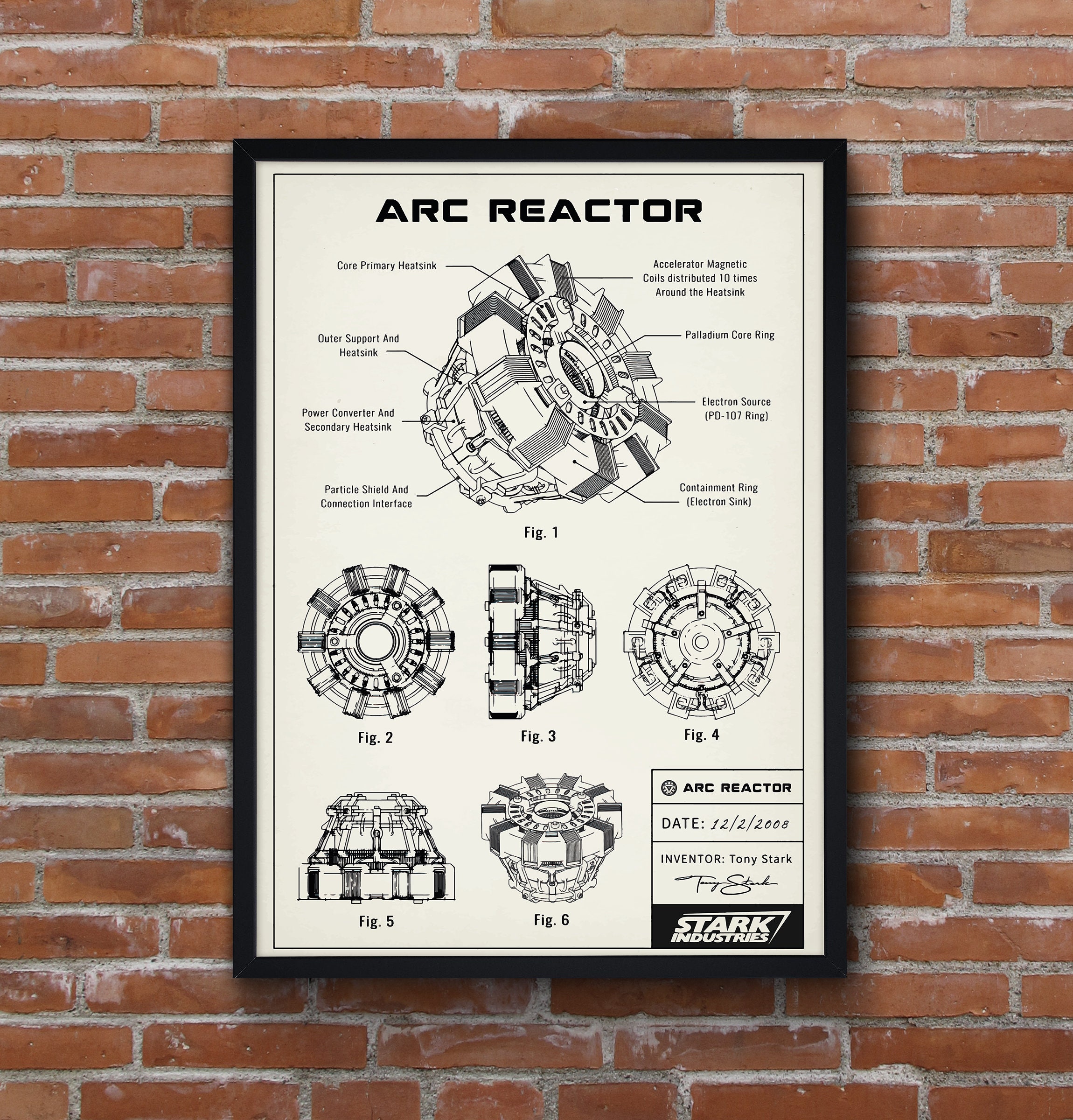 Arc Reactor Schematic Diagram Poster, Iron Man Tony Stark Fan Gift - Etsy
