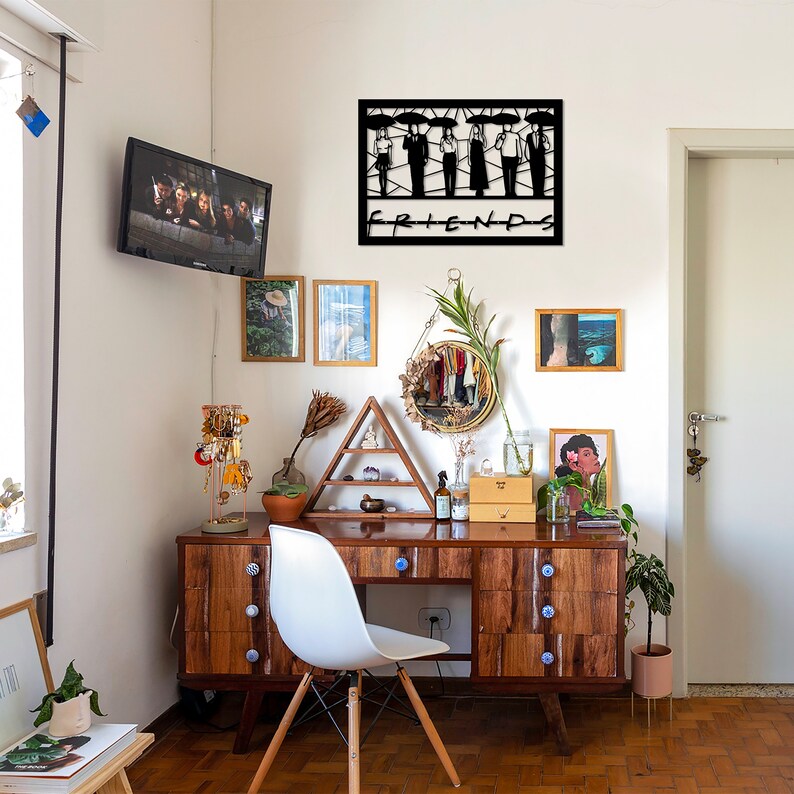 Friends Metal Wall Decor, Friends Metal Poster, Monica, Rachel, Phoebe ...