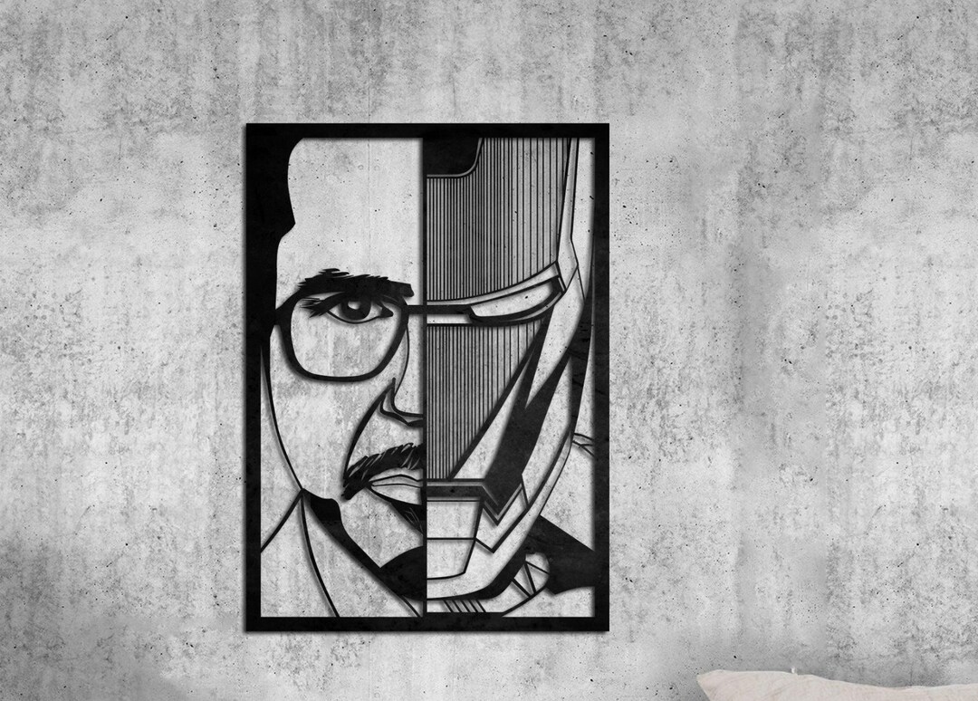 Iron Man Metal Wall Decor, Marvel Avengers Wall Decor, Iron Man Tony ...