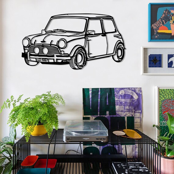 Classic Mini Cooper Metal Wall Decor Car Lover Gift Wall | Etsy