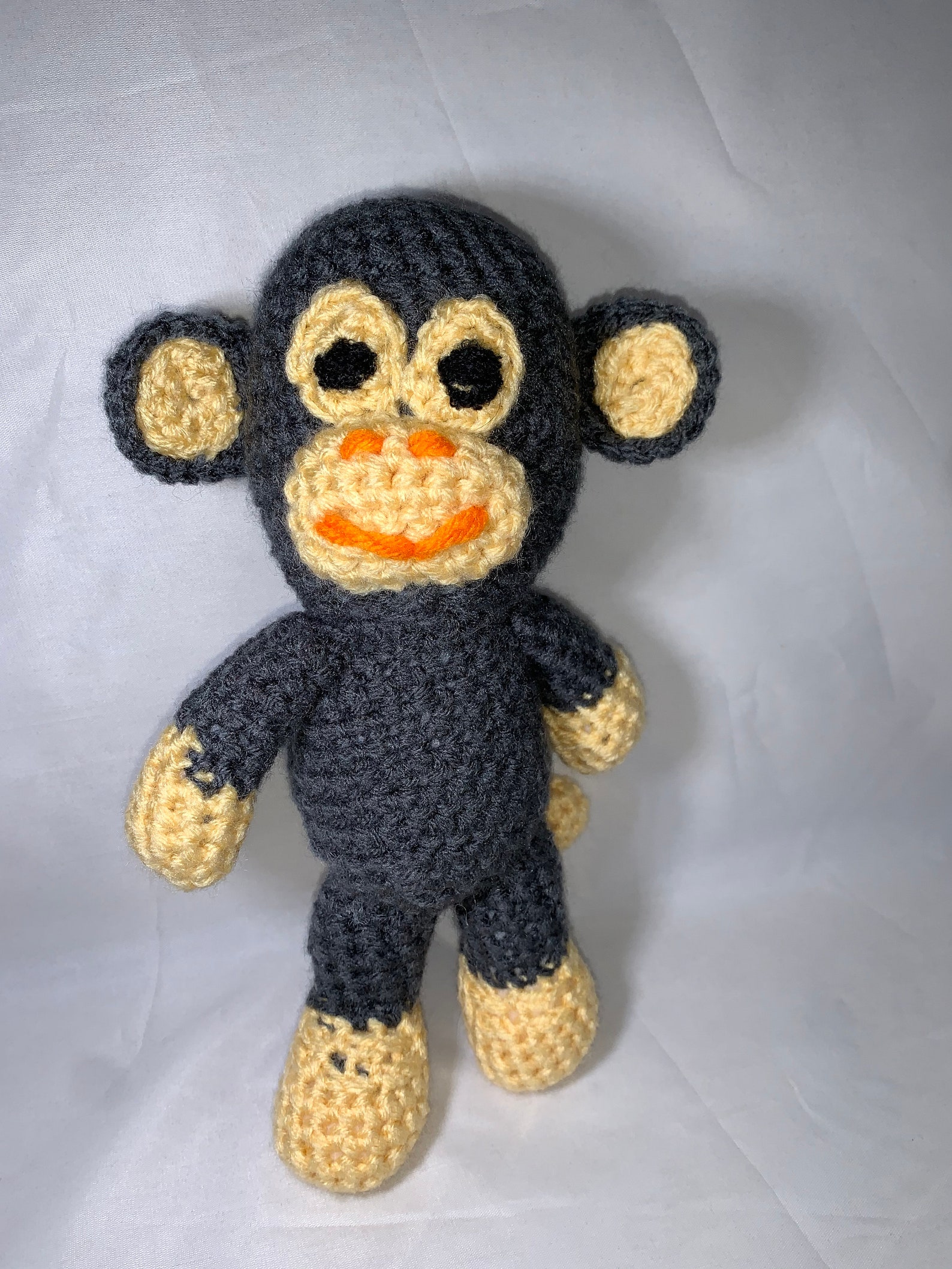 Sweet and Cuddly Handmade Stuffed Monkey Grey/beige - Etsy