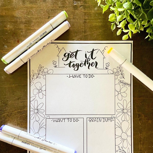 Coloring to Do List - Etsy