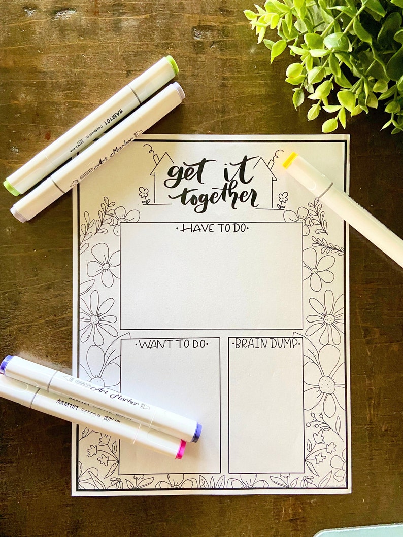 To Do List Pages// to Do List Printable// Coloring Page for - Etsy