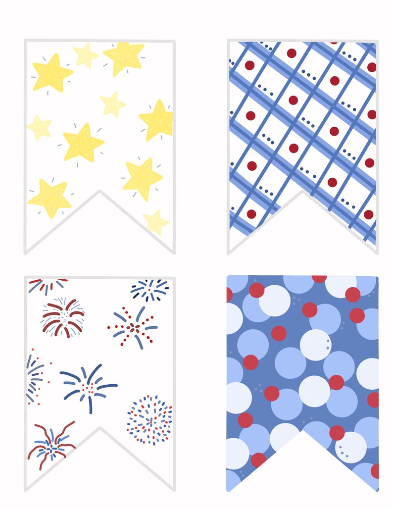PRINTABLE Patriotic Banner // 4th of July Banner - Etsy