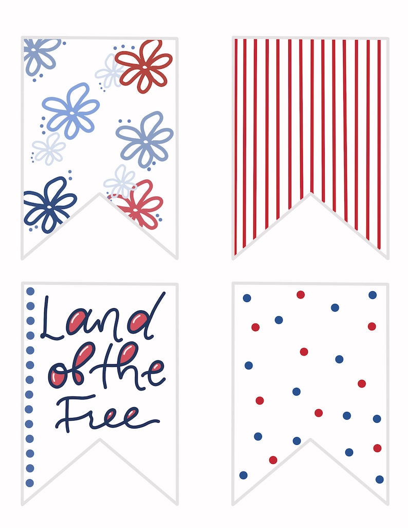 PRINTABLE Patriotic Banner // 4th of July Banner - Etsy