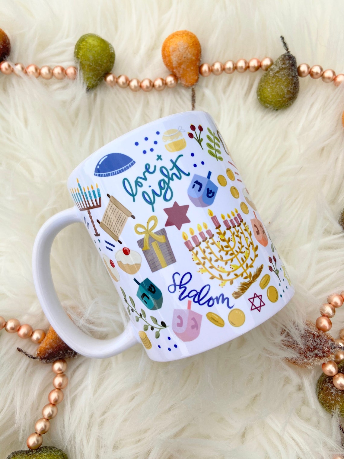 Hanukkah mug Happy Hanukkah Hanukkah gifts Jewish mug | Etsy