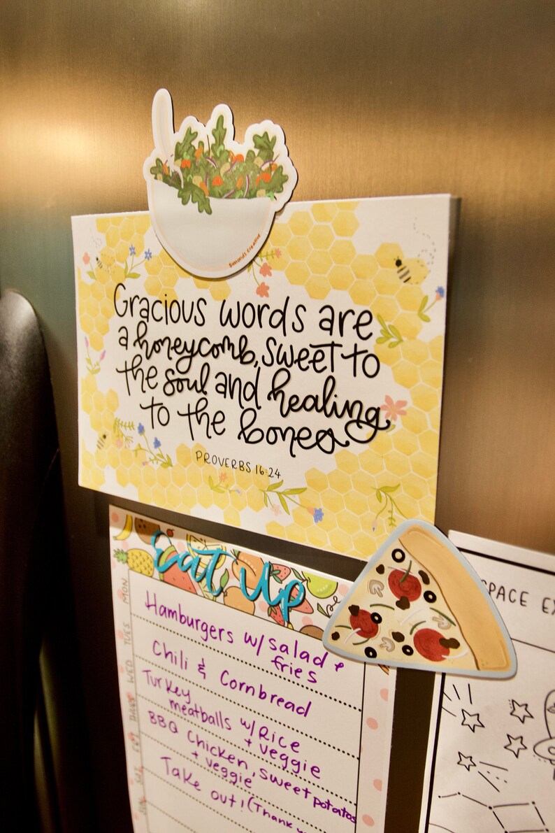 Cute Magnets for Fridge, Food Magnets, Illustrated Food, Refrigerator ...