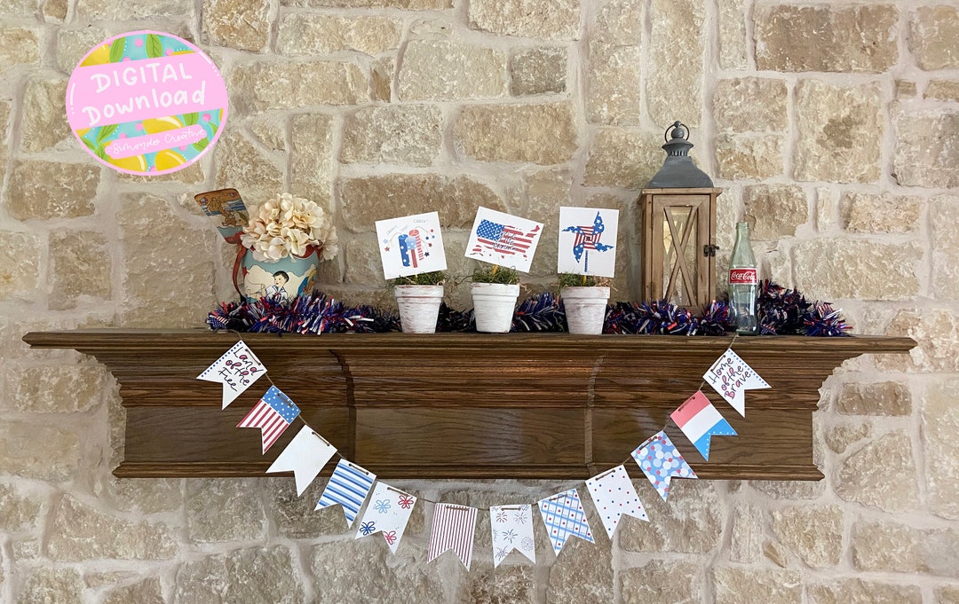 PRINTABLE Patriotic Banner // 4th of July Banner - Etsy