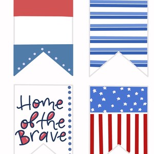 PRINTABLE Patriotic Banner // 4th of July Banner //independence Day ...