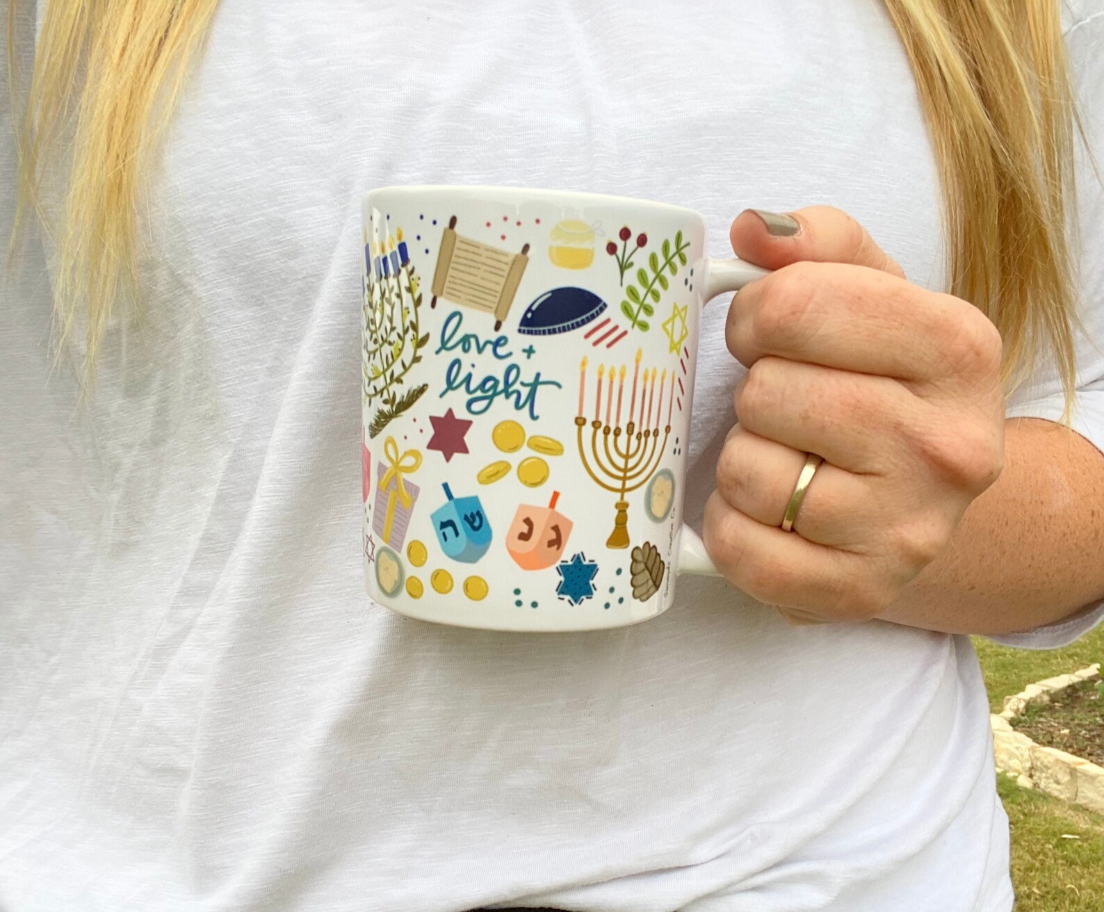 Hanukkah Mug, Happy Hanukkah, Hanukkah Gifts, Jewish Mug, Illustrated ...