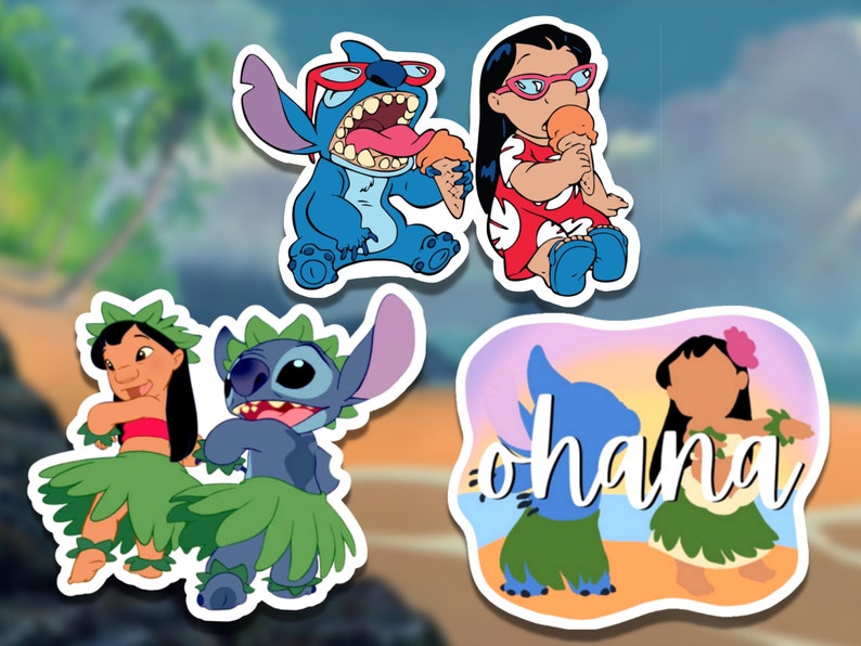 Lilo and Stitch Stickers/ Disney Disneyland Decal Scrapbook - Etsy