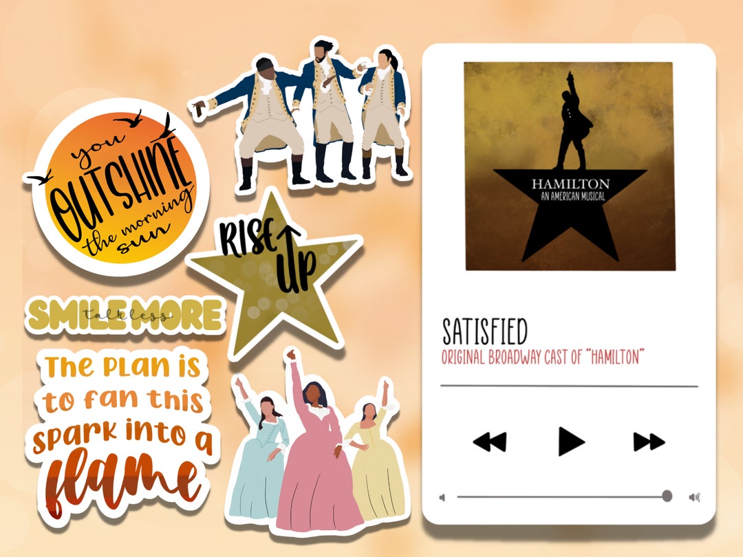 Hamilton the Musical Sticker Pack/ Broadway Stickers, Hamilton Stickers ...