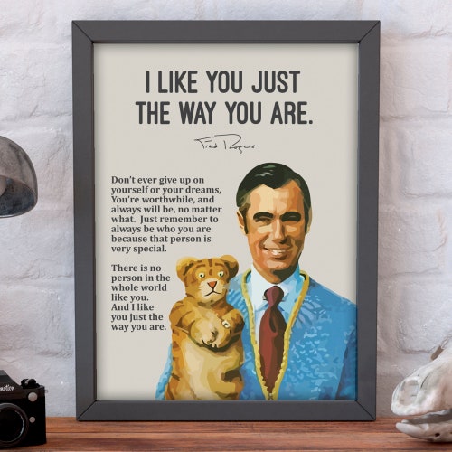 Mr Rogers Watercolor Painting ART PRINT - Etsy