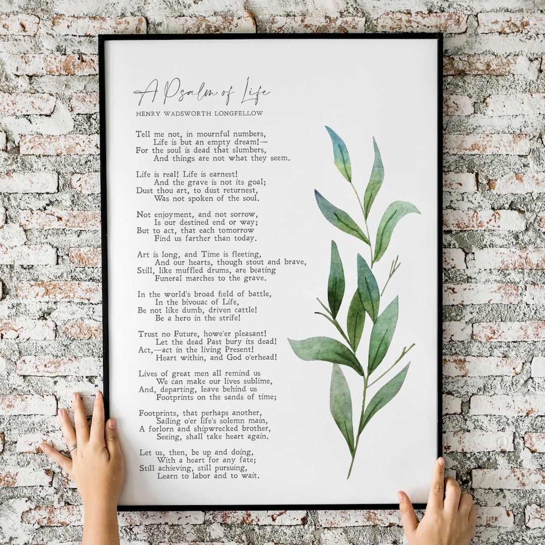 Psalm of Life | Henry Wadsworth Longfellow | Poem | Advice ...