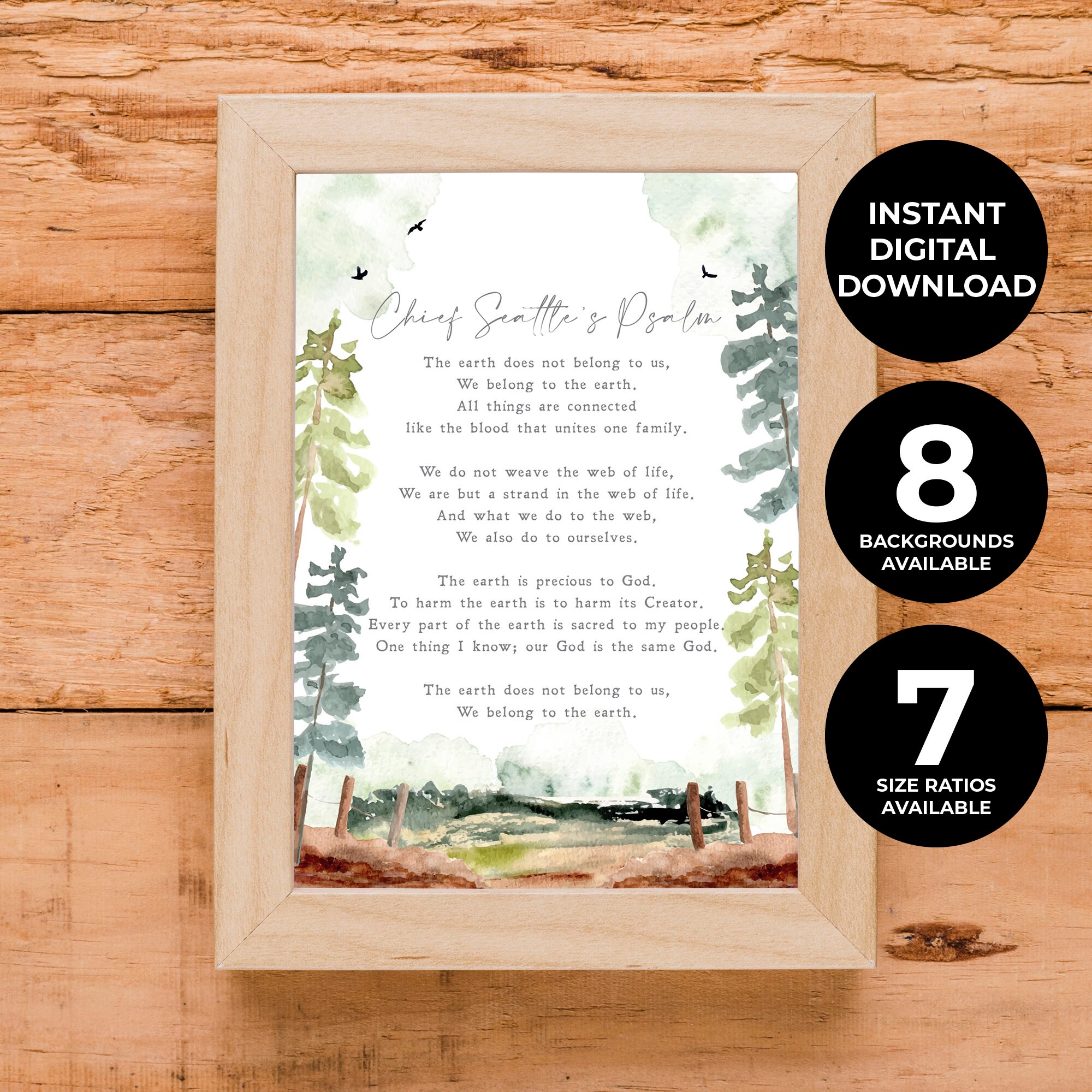 Chief Seattle's Psalm | Poem | Nature | Art | Inspiration | Print ...