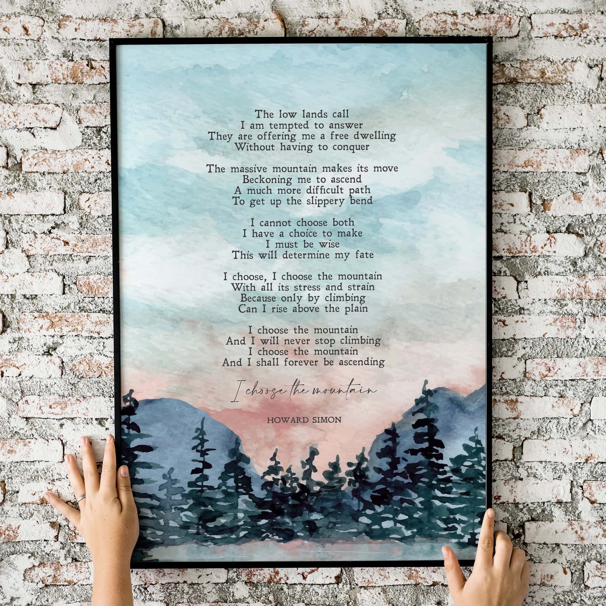 I Choose the Mountain | Howard Simon | Poem | Hiker | Nature ...