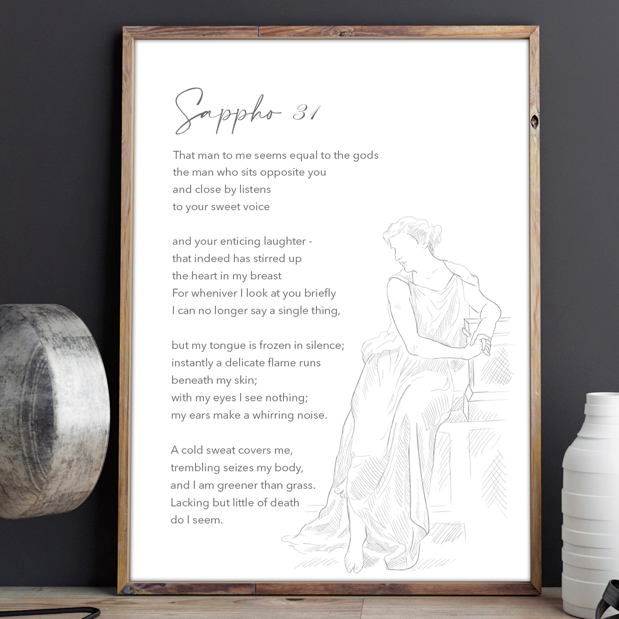 Buy Sappho 31 | Love Poem | Lesbian | Pride Gift | Literary Gift ...