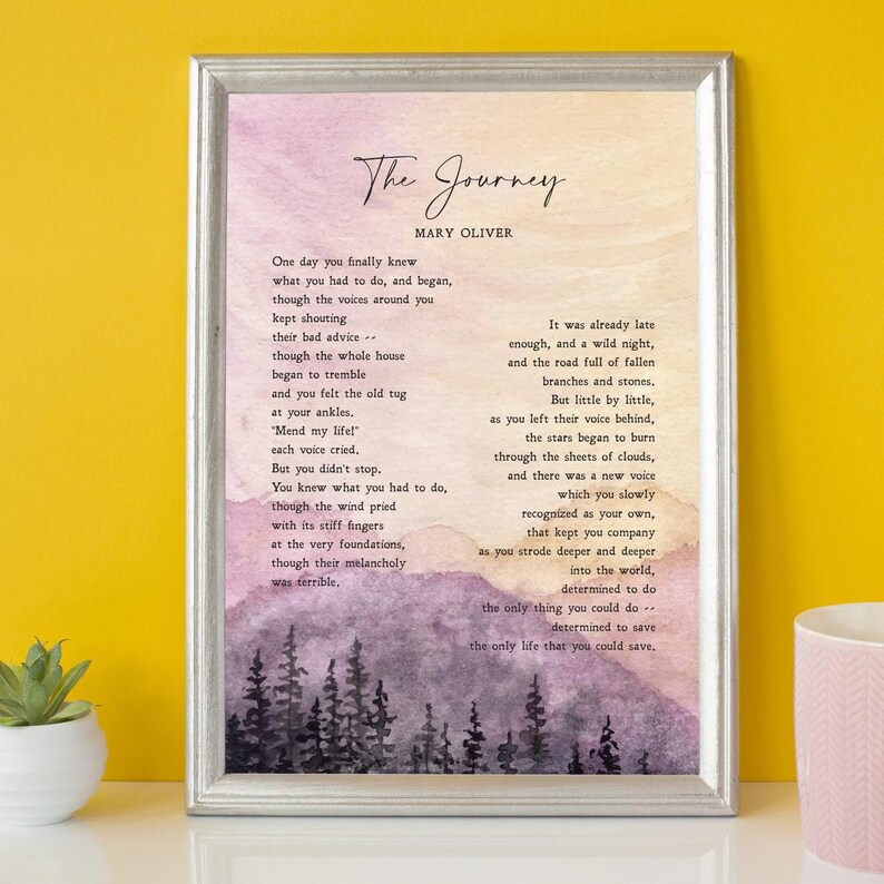The Journey Mary Oliver Printable Printable Word Searches